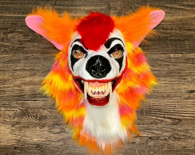 Semi-realistic Clown Wolf Premade Fursuit Head - Etsy