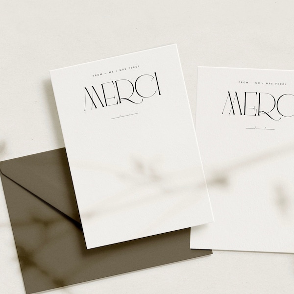 Merci Thank You Card - Etsy