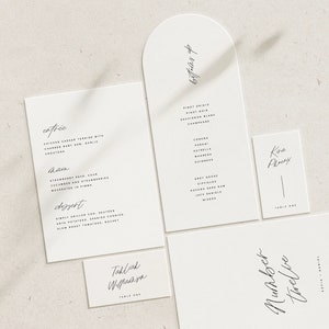 Customisable Wedding Template Set for Bar Menu Table Numbers - Etsy