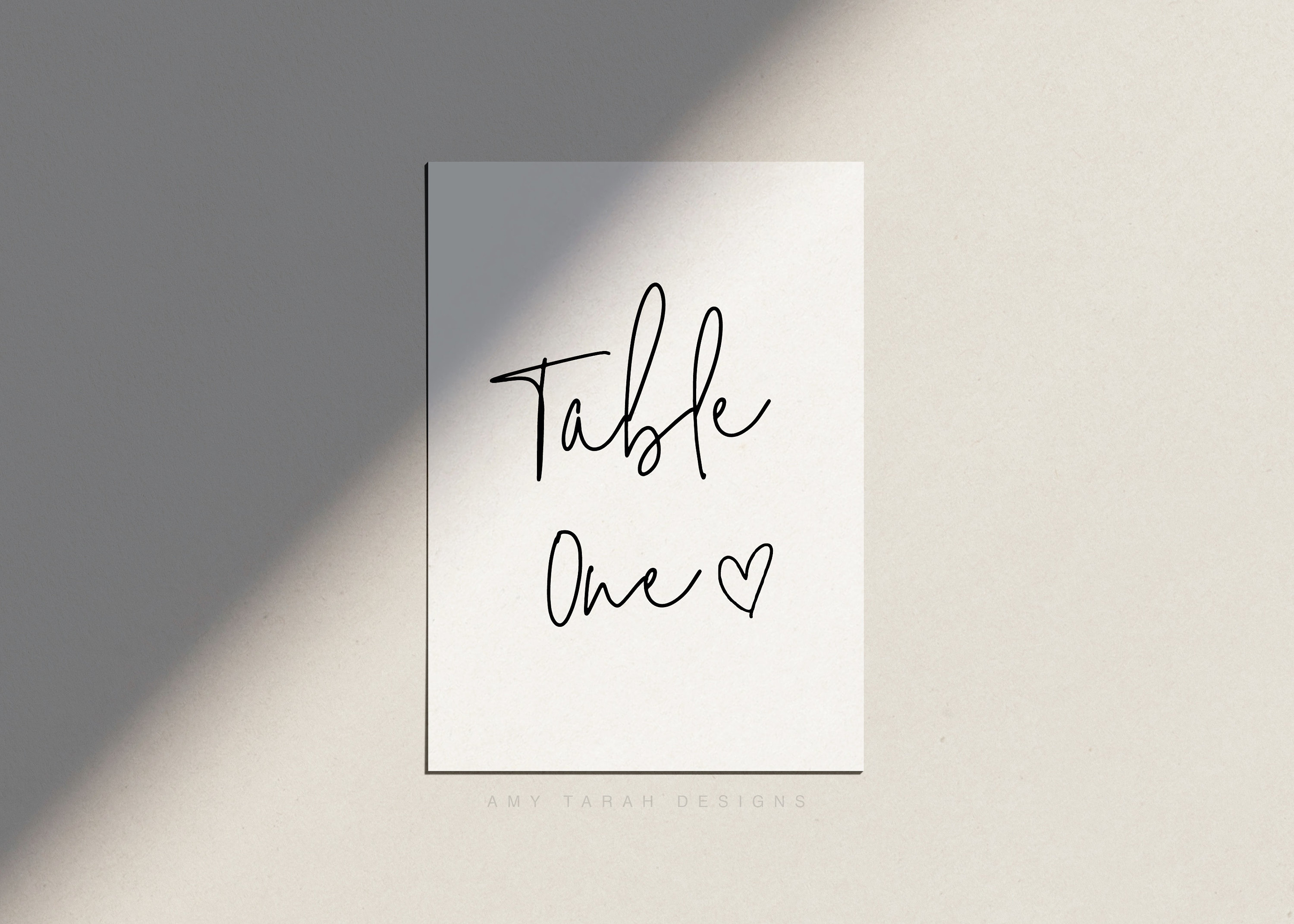 Simple Table Name Cards Wedding Table Name Sign Editable | Etsy