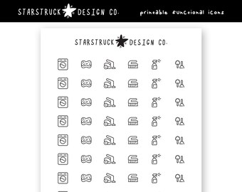 Printable Minimal Icons Emoji Stickers Functional Icon | Etsy