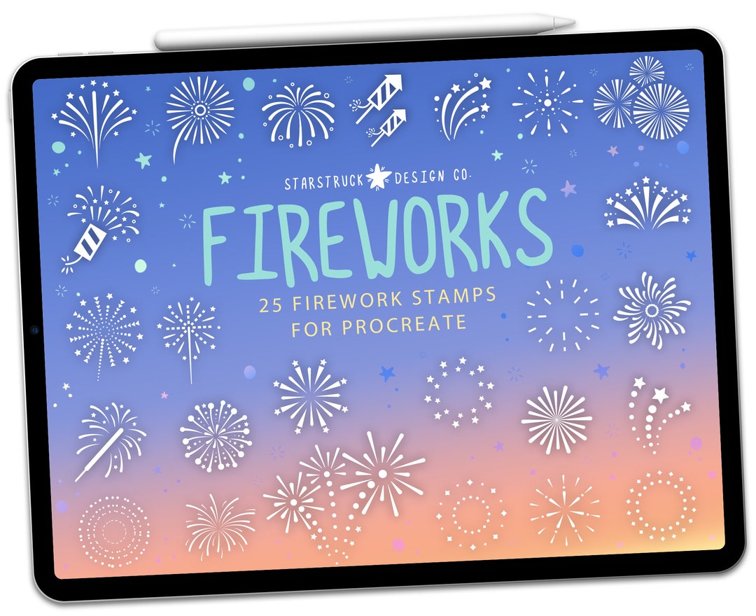 Procreate Fireworks Stamps Fireworks Stamps Procreate Stamp - Etsy