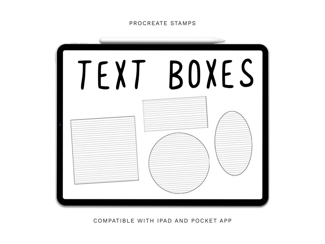 Procreate Text Box Stamp, Procreate Stamp, Text Box Stamp, Ipad, Bullet ...