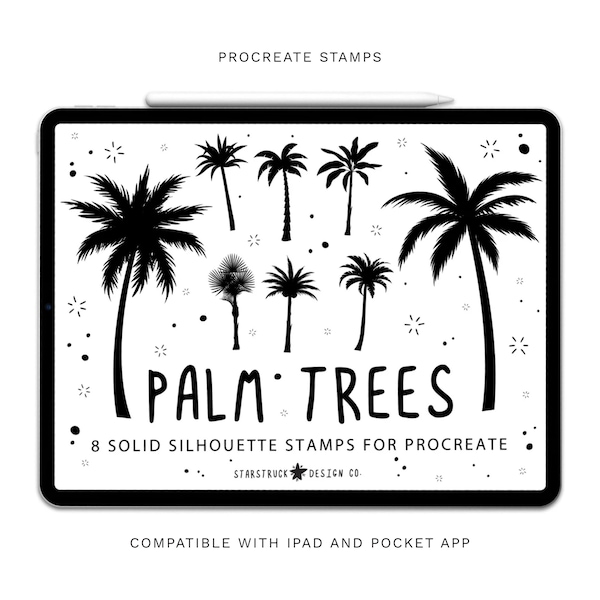 Palm Tree Stamp - Etsy