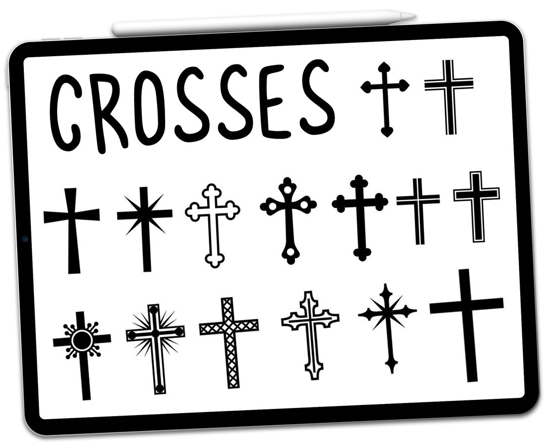 Procreate Cross Stamps Cross Stamps Cross Procreate Stamp - Etsy