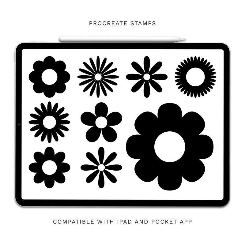 Daisy Digital Stamp - Etsy