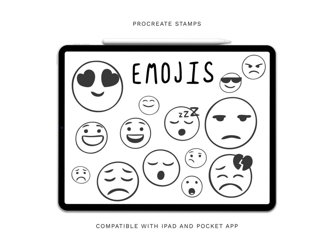 Procreate Emoji Stamps, Emoji Stamps, Procreate Stamps, Ipad, Emoji - Etsy