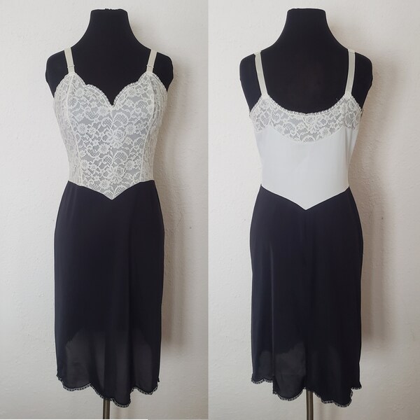 Black and White Full Slip - Etsy
