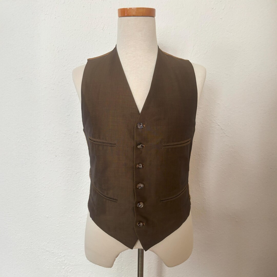1950s Copper Brown Vest by Sangwoo Tailoring | 50s Vintage Six (6 ...