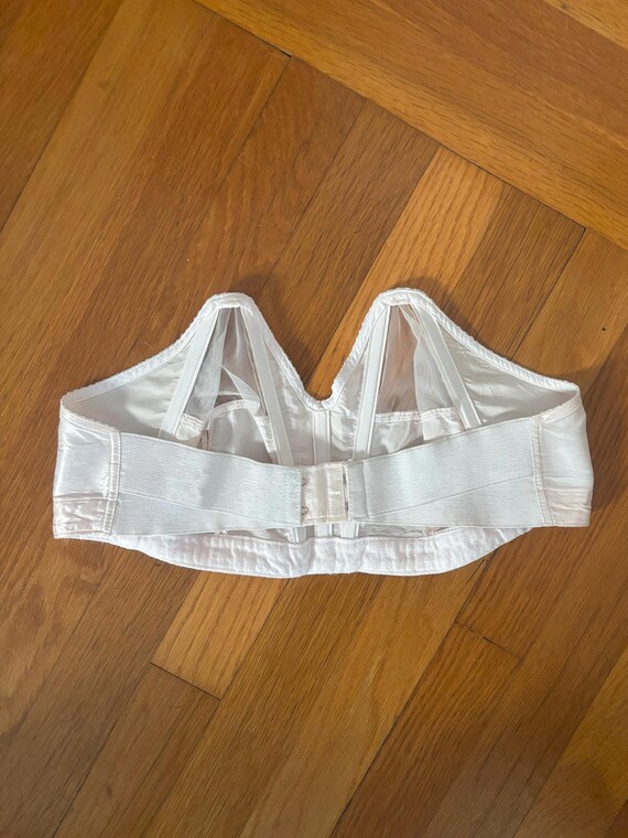 1950s Pale Pink Satin and Nylon Cathedral Bra, Small … - Gem
