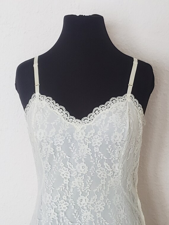 1950s White Lace Full Slip by Van Raalte, Small to Me… - Gem