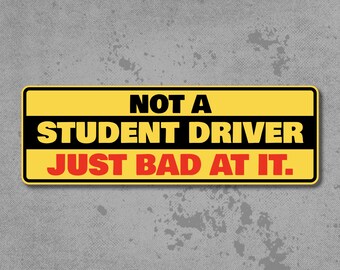 Sorry Cute Funny New Bad Driver Car Bumper Magnet Vehicle Decal - Etsy