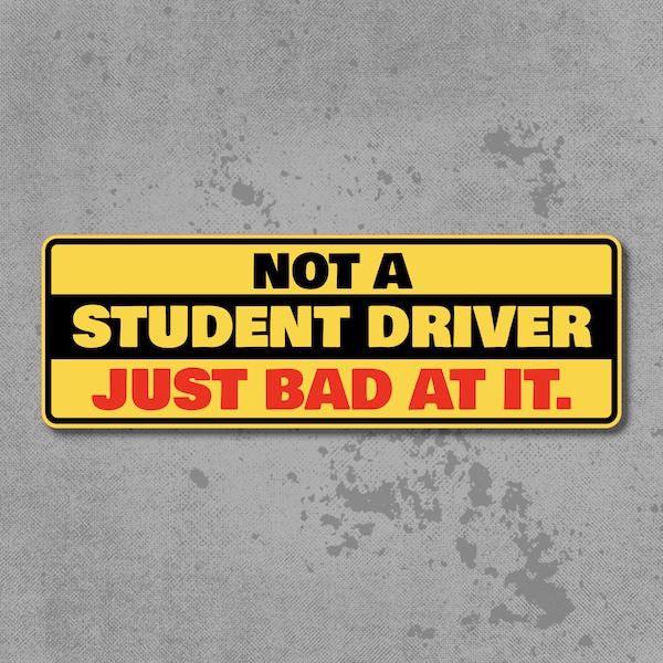 Bad Driver Bumper Stickers - Etsy