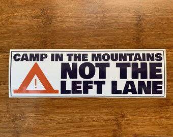 Left Lane Bumper Sticker - Etsy