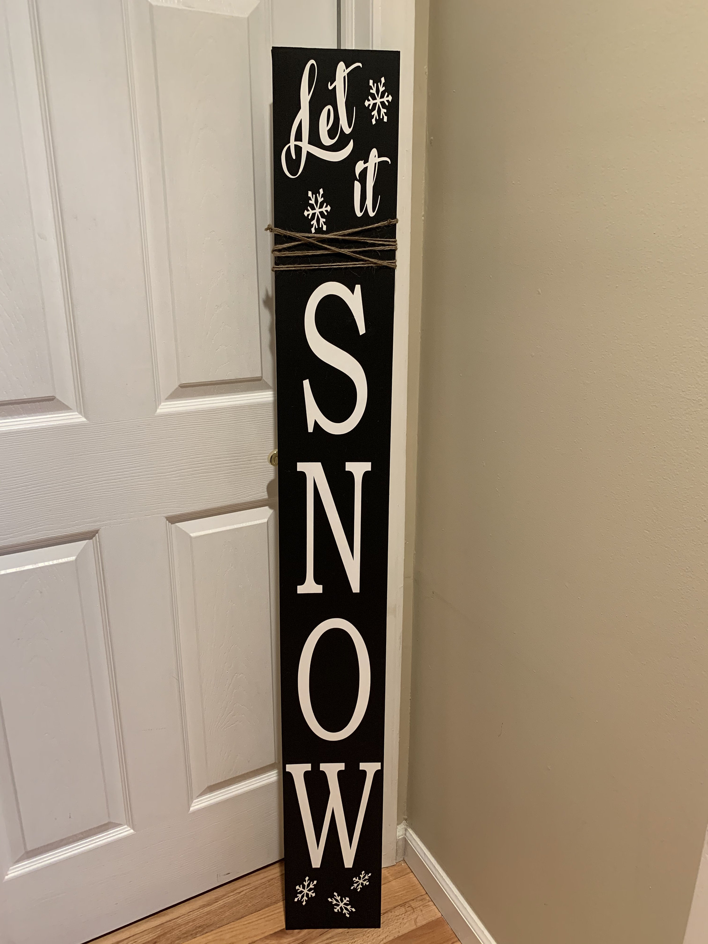 Let It Snow/welcome Sign Double Sided Painted Wood Sign - Etsy