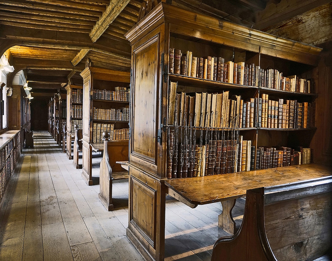 Wells Cathedral, England, Britain, British, Books, "the Chained Library ...