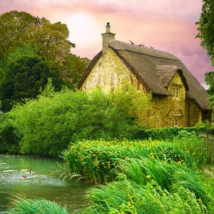 England, Cotswolds, Biddestone, Village, Celtic, “SUNSET COTTAGE” - Etsy