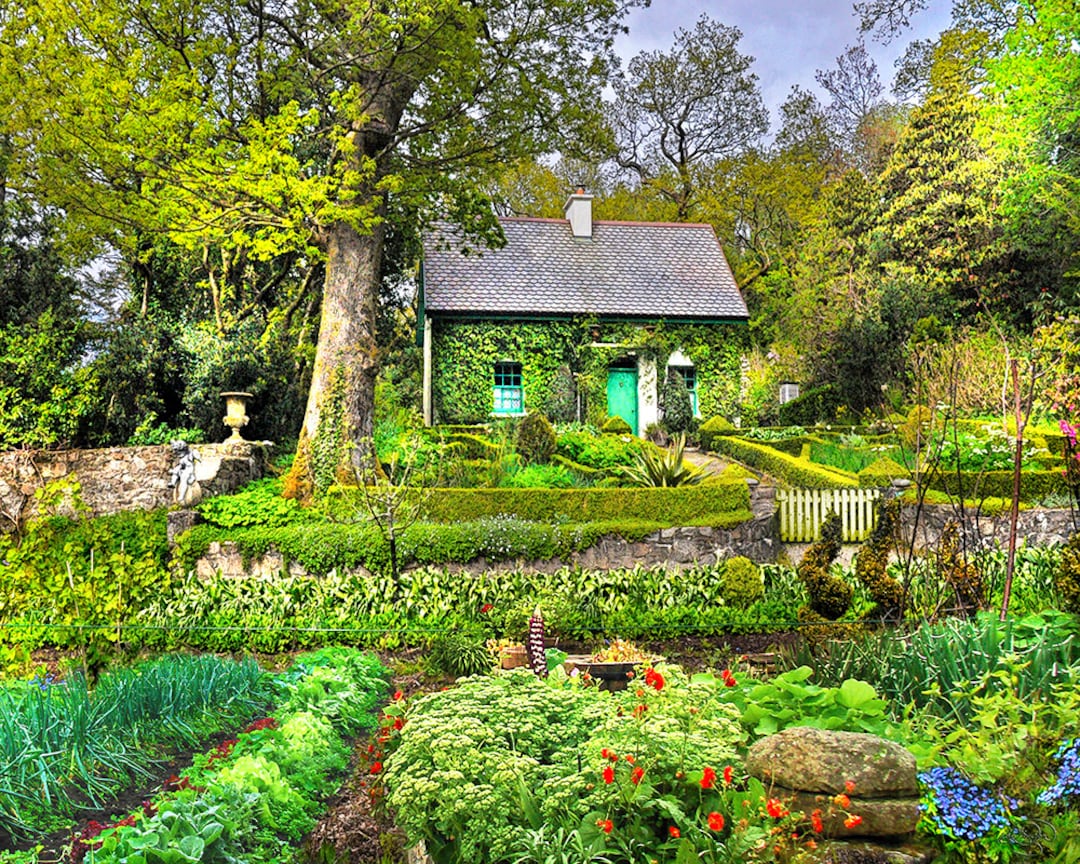 Celtic, Ireland, Donegal, Garden, Irish, "cottage in the Green" - Etsy