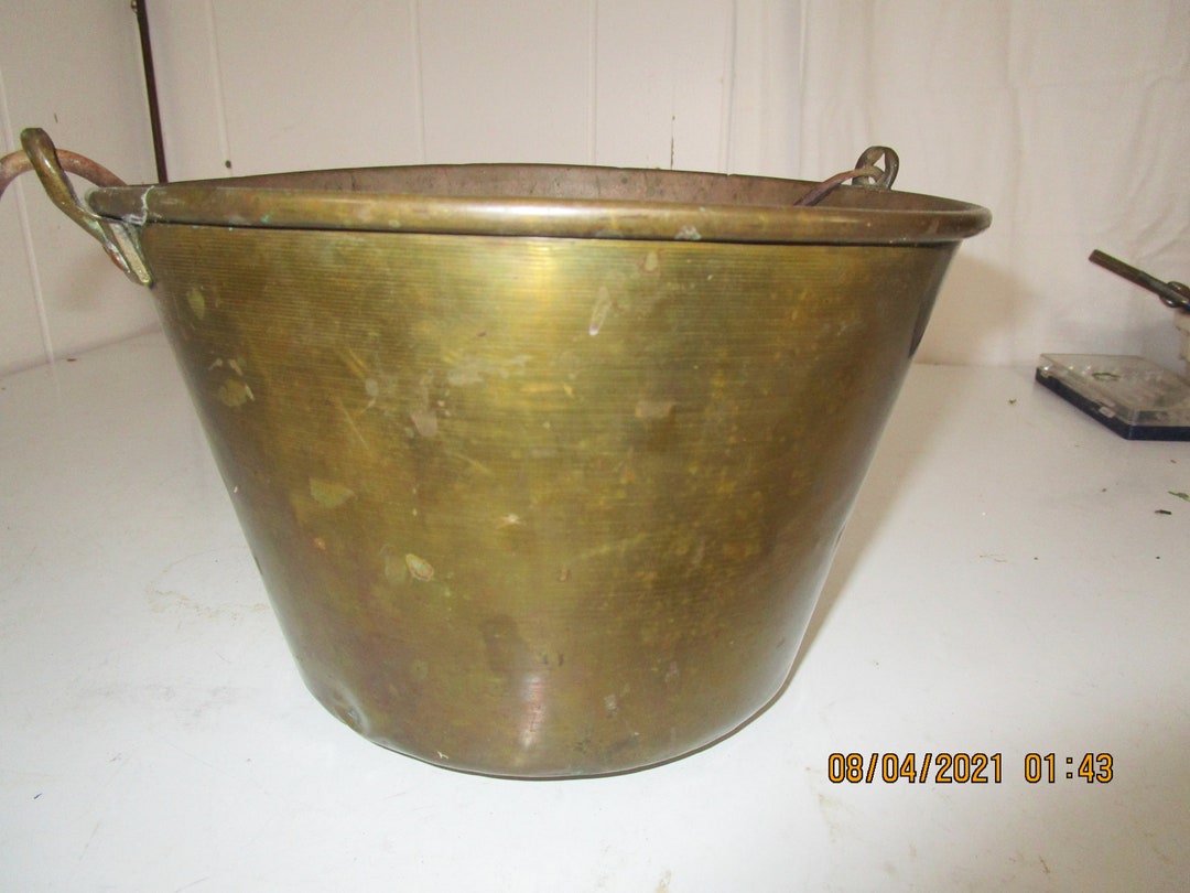 Antique HW Hayden Spun Brass Bucket - Etsy