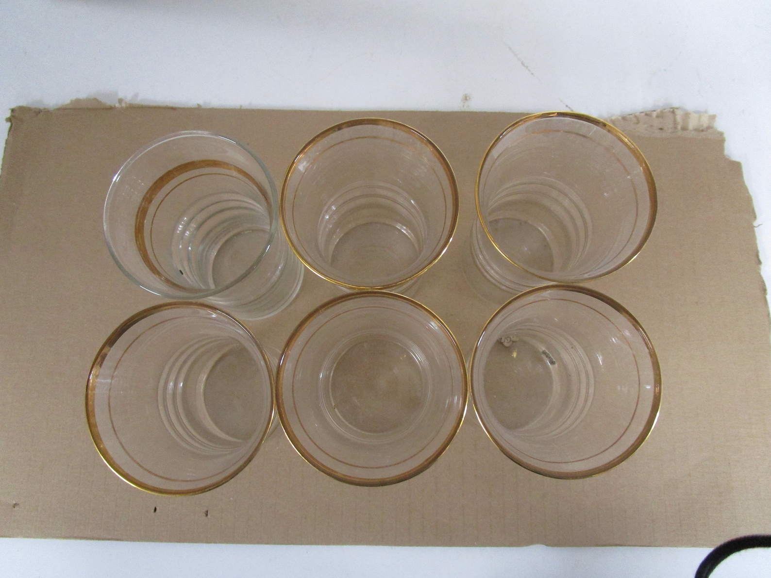 Anchor Hocking Glasses - Gold Rimmed - Etsy