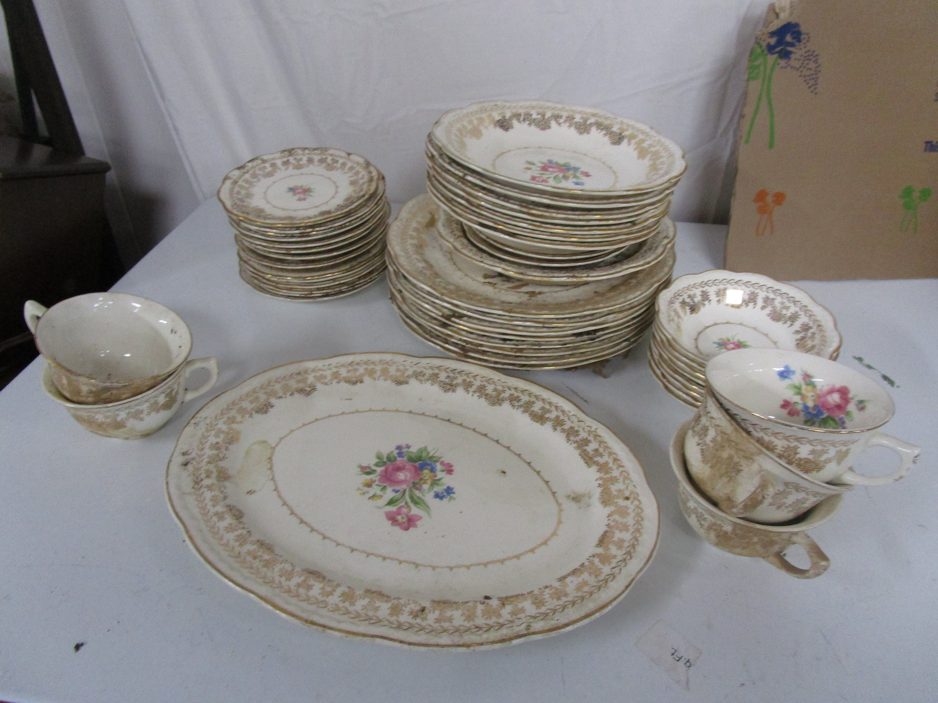 Antique Stetson "american Beauty" China - Gold Leaf - Etsy