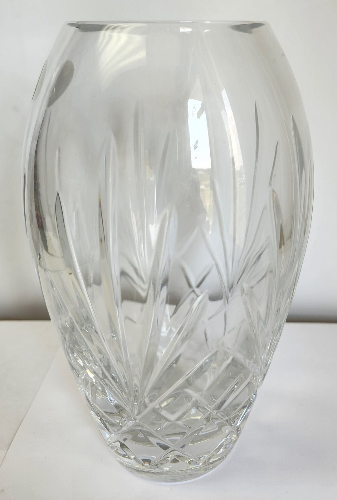 Vintage Block Full Lead Crystal 7" Handmade Posey Vase Victoria Pattern ...