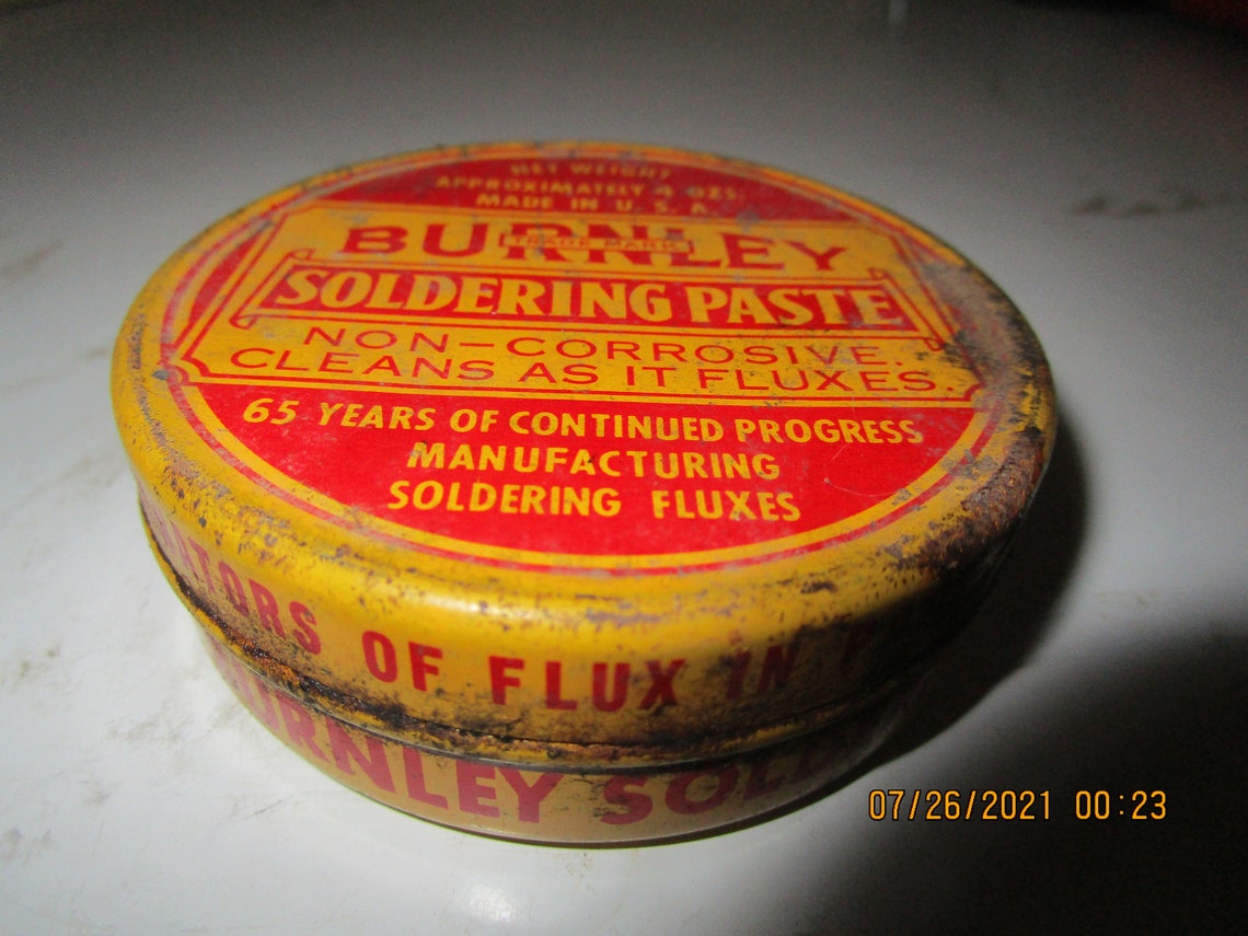 Antique Flux Paste Tin - Etsy
