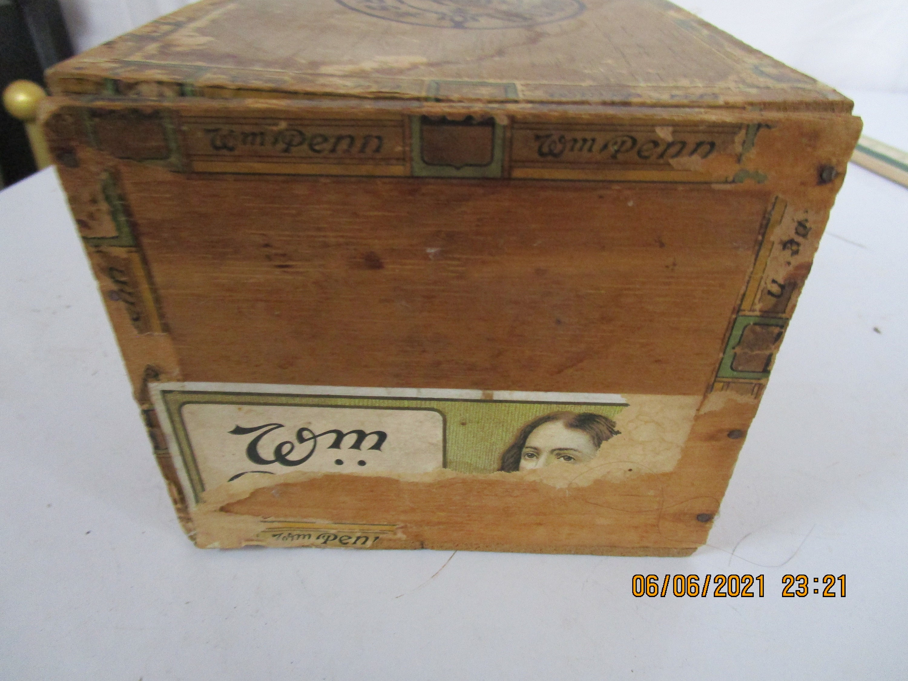 Antique Wood William Penn Cigar Box - Etsy
