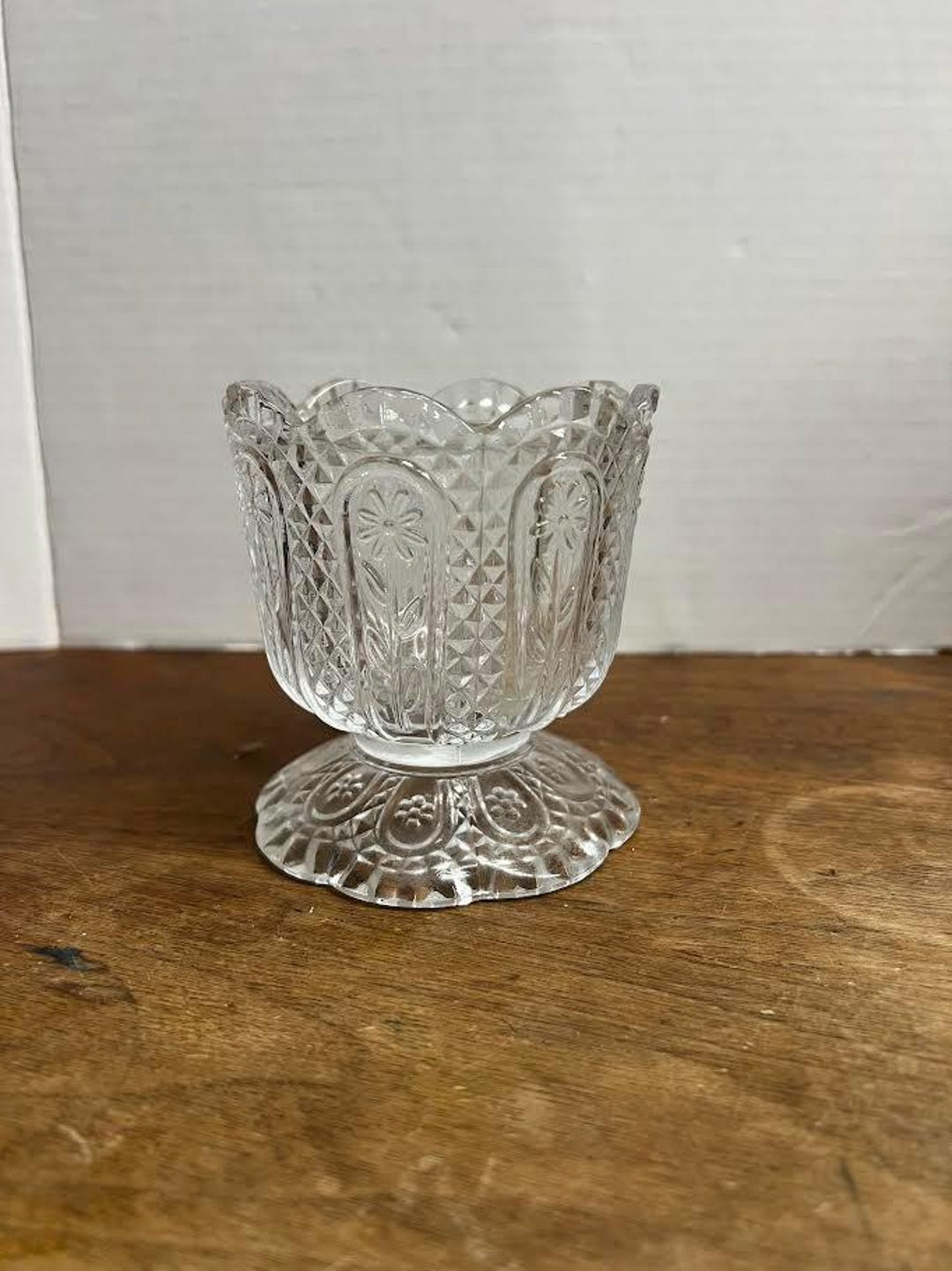 Vintage Avon "daisy & Diamond" Candle Holder - Etsy