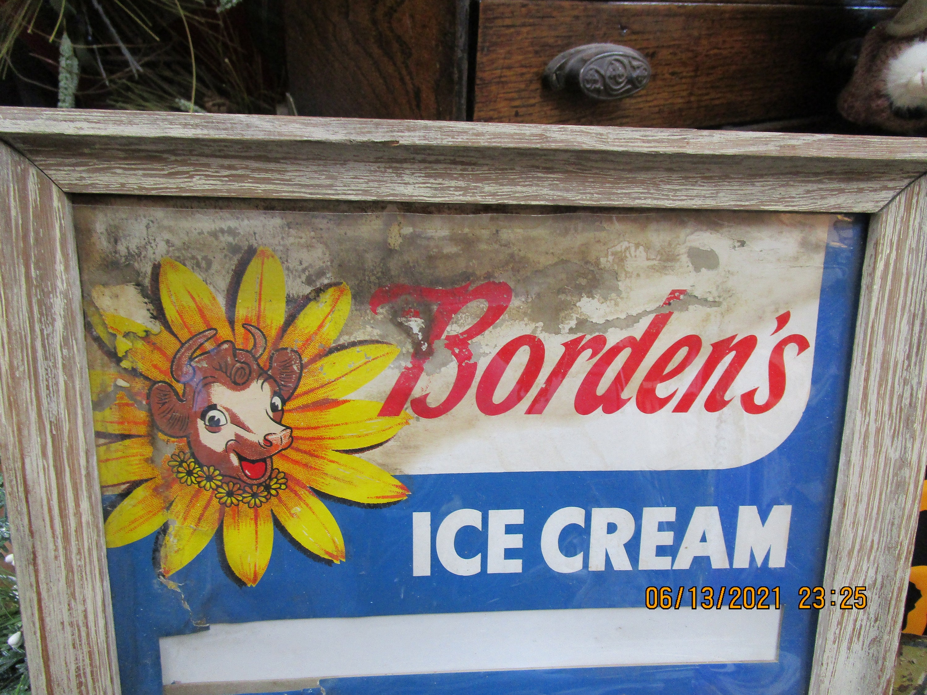 Antique Borden Ice Cream Menu Board - Etsy