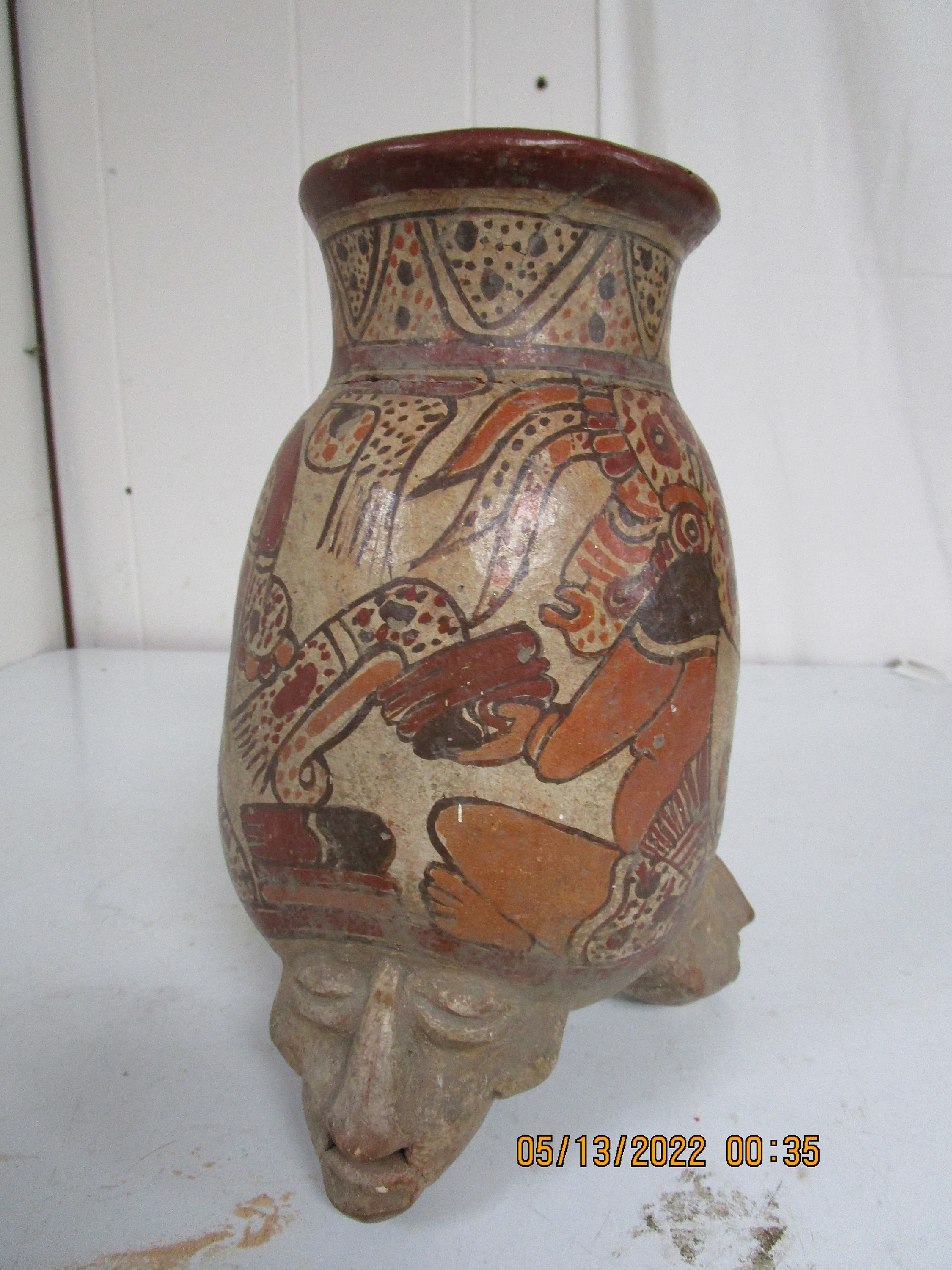 Antique Pre-columbian Mayan Polychrome Pot - Etsy