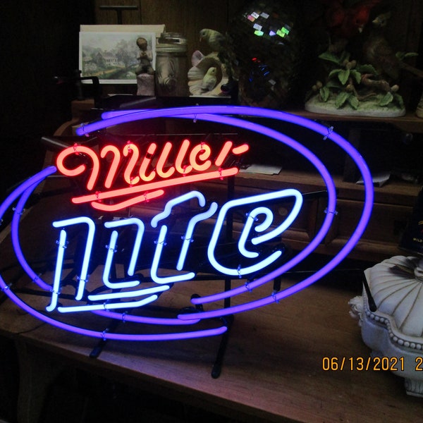 Miller Lite Neon Sign - Etsy