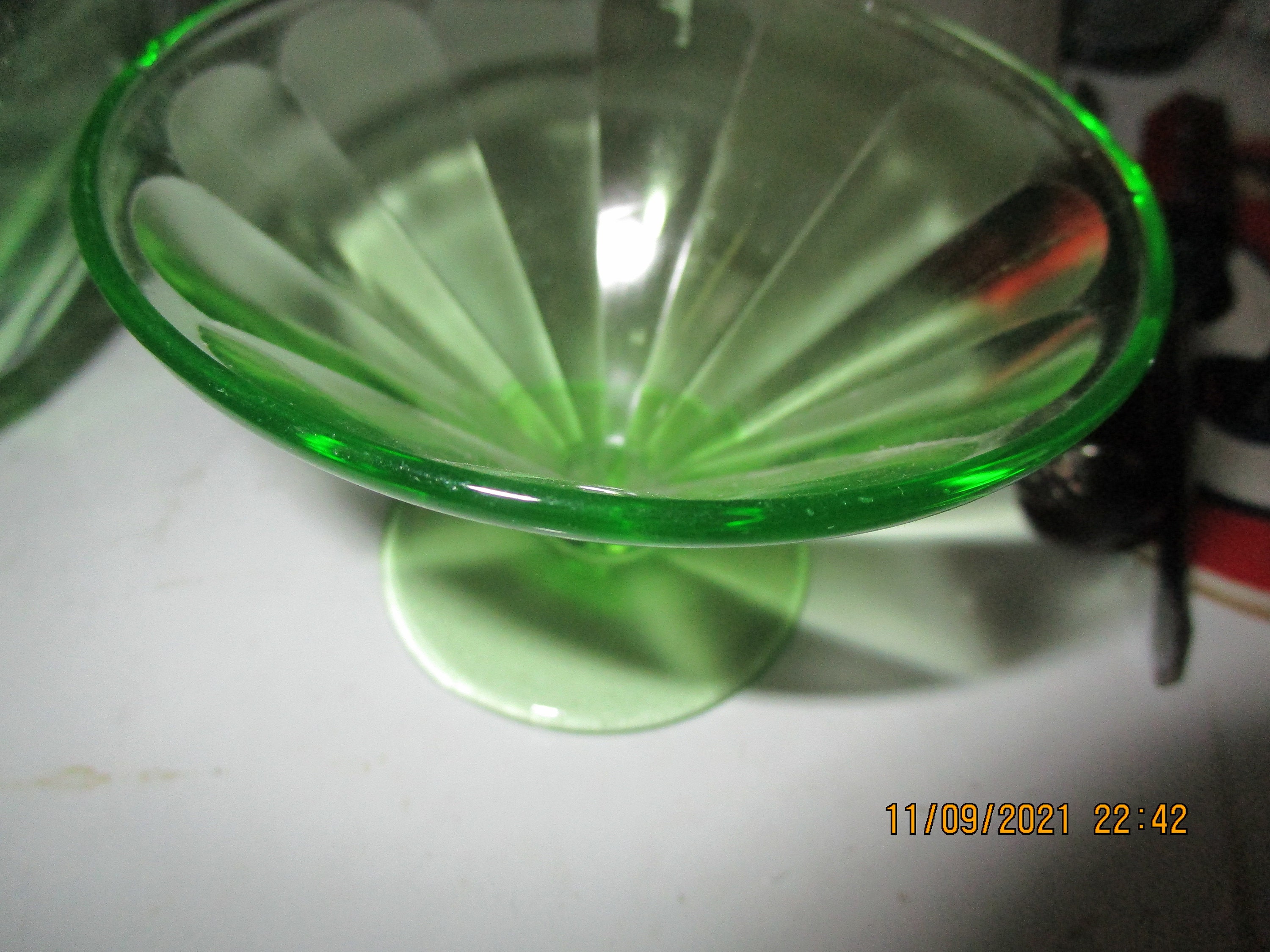 Antique Green Depression Glass Set - Etsy