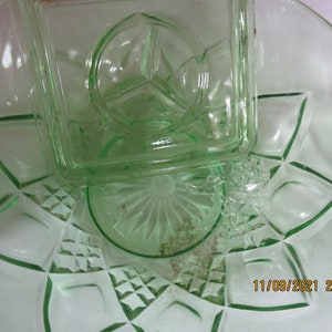 Antique Green Depression Glass Set - Etsy