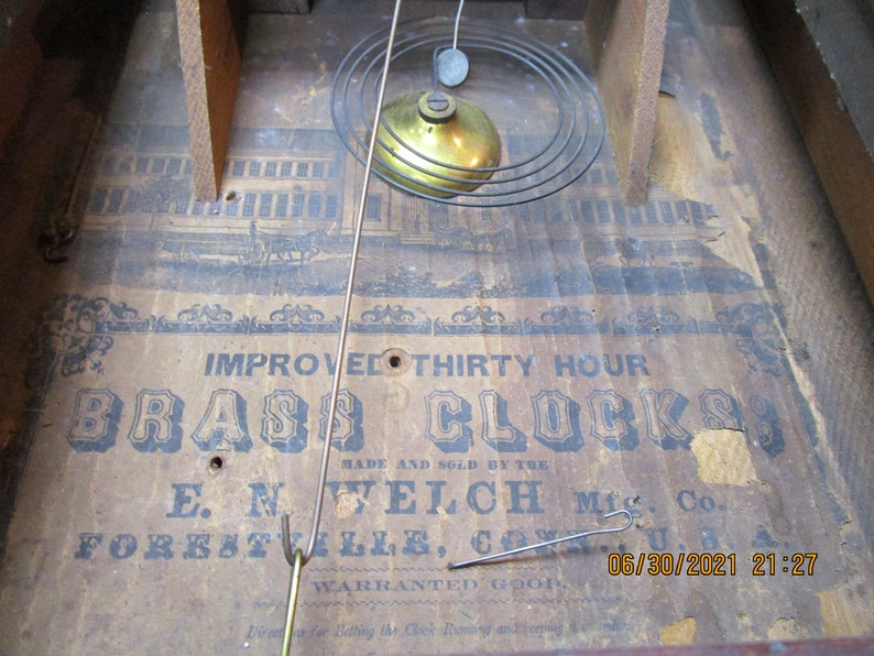 Antique EN Welch Clock - Etsy