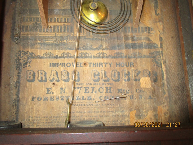 Antique EN Welch Clock - Etsy
