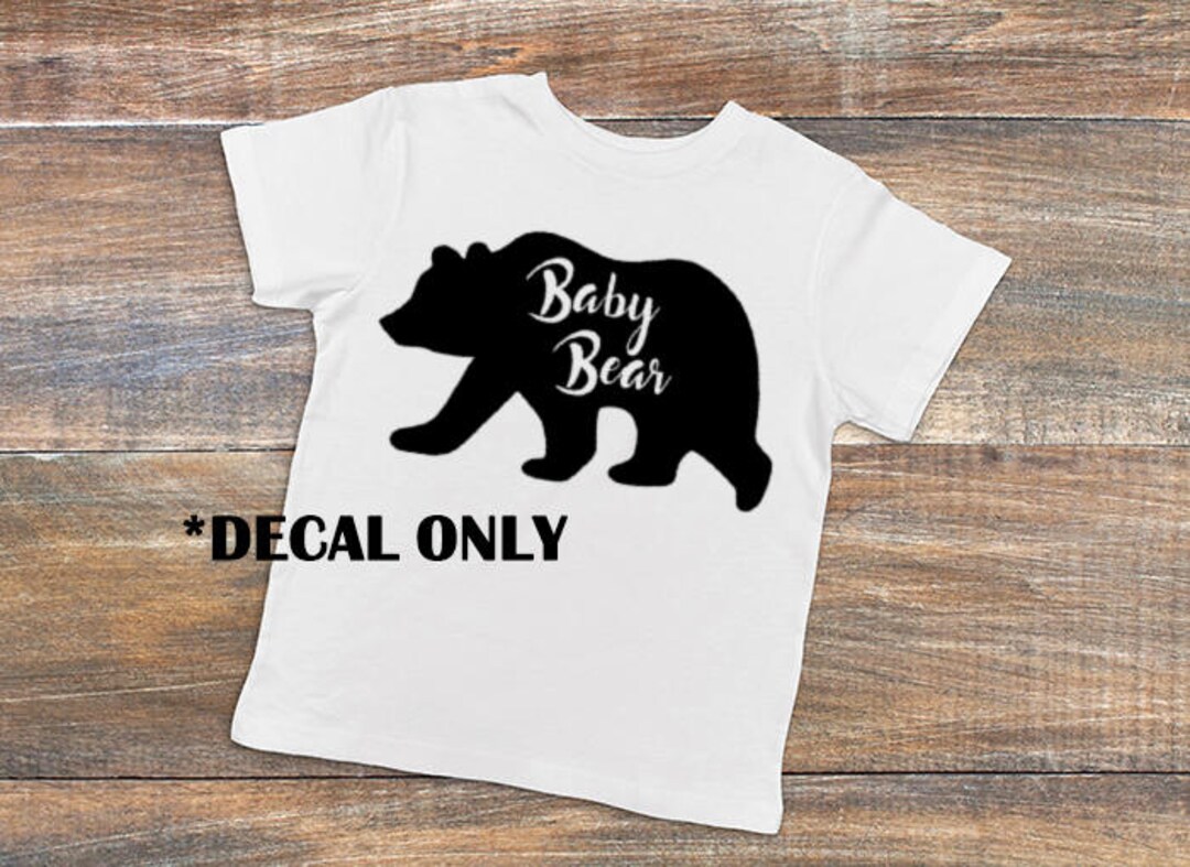 Baby Bear Decal - Iron on - DIY - Newborn Baby Decal - Newborn Onesie ...