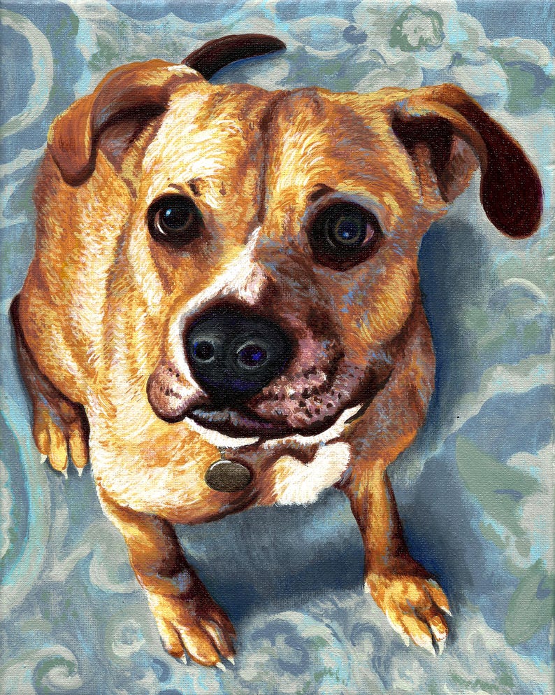 Poppet Portrait - Vibrant Custom DOG Pop Art Original Acrylic Painting ...