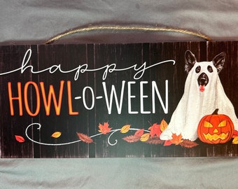 Happy Howl-a-ween Wreath Sign - Etsy