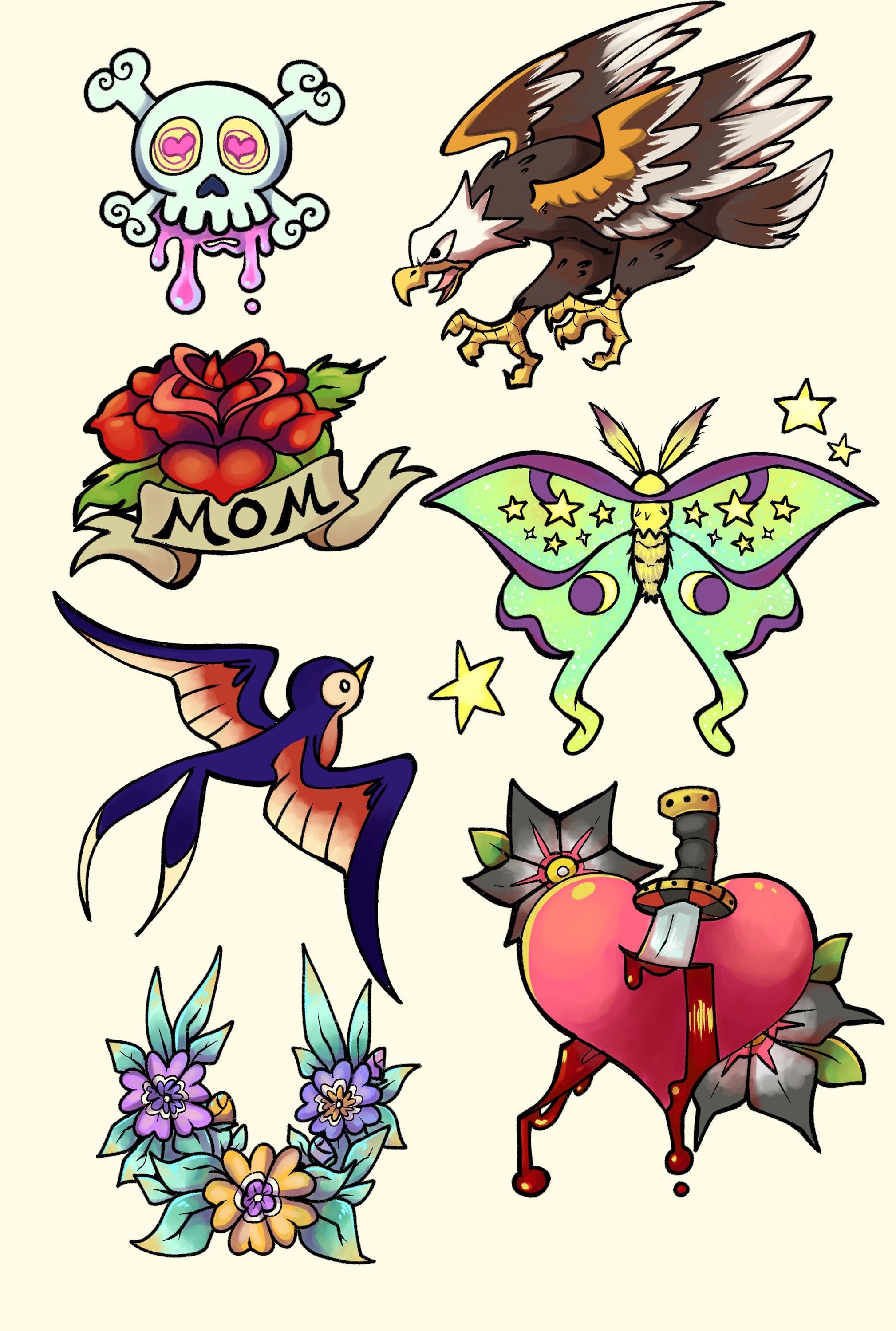 Custom Flash Tattoo Designs - Etsy