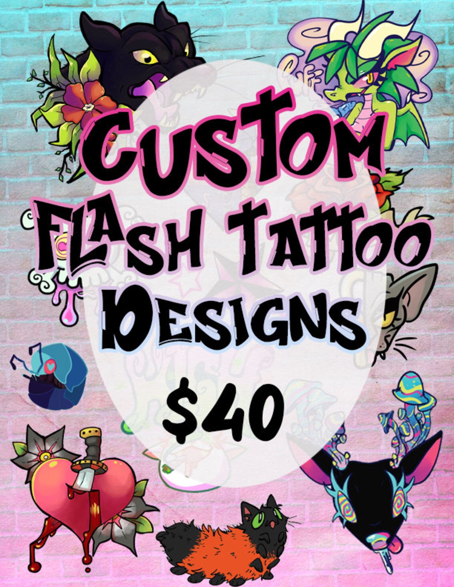 Custom Flash Tattoo Designs - Etsy