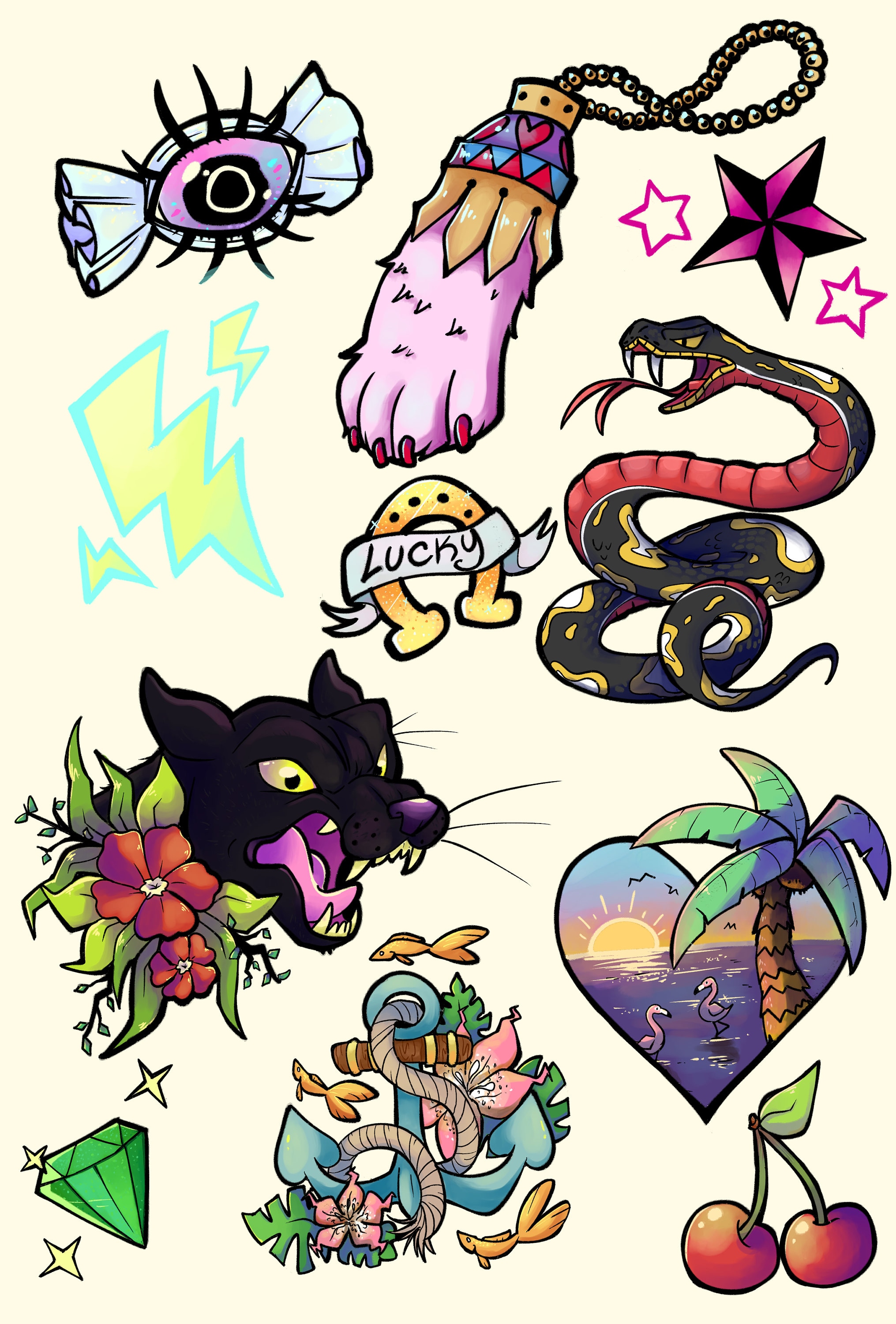 Custom Flash Tattoo Designs - Etsy