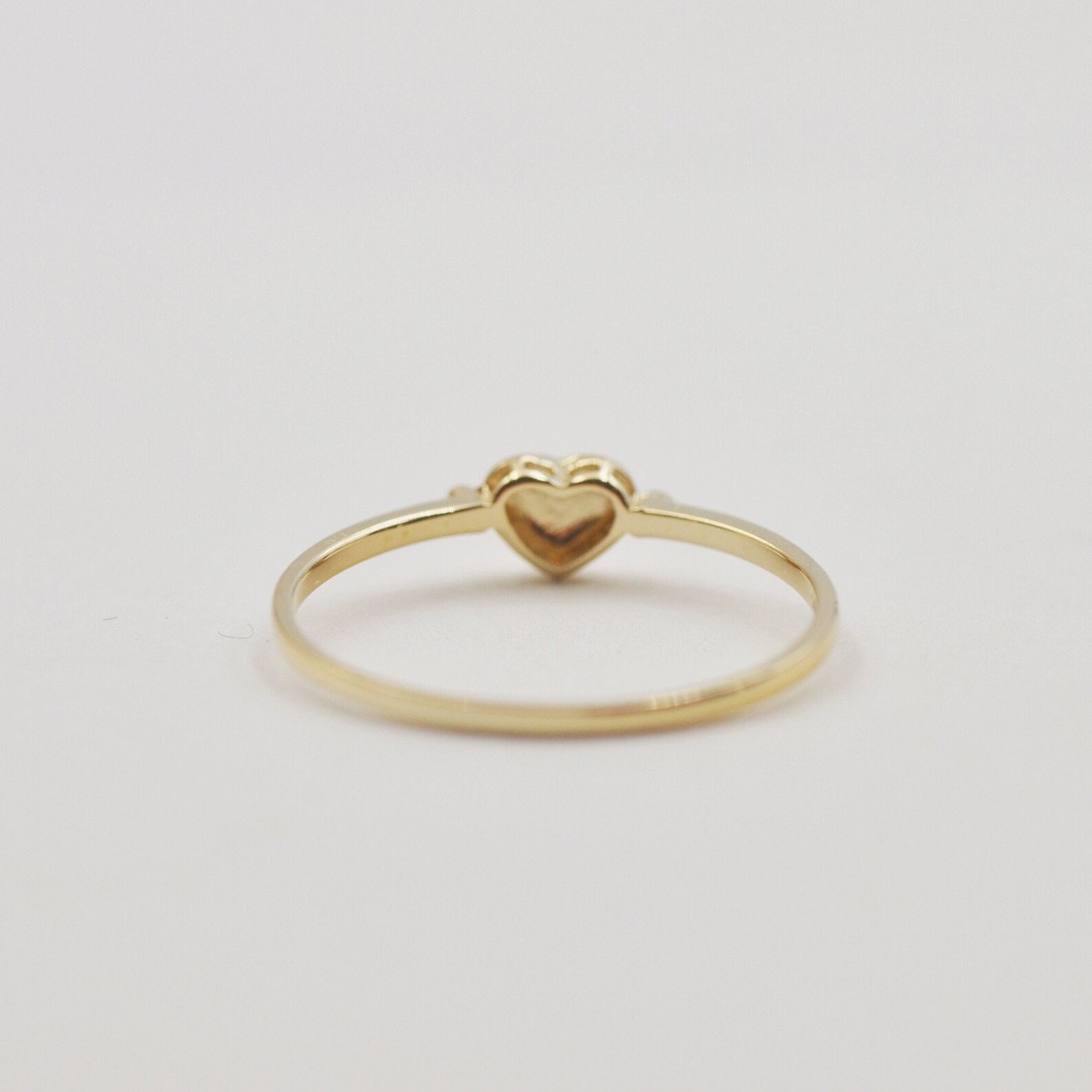 Heart Ring 14k Gold Adjustable and Customizable LOVE Ring - Etsy