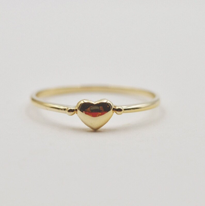 Heart Ring 14k Gold Adjustable and Customizable LOVE Ring - Etsy