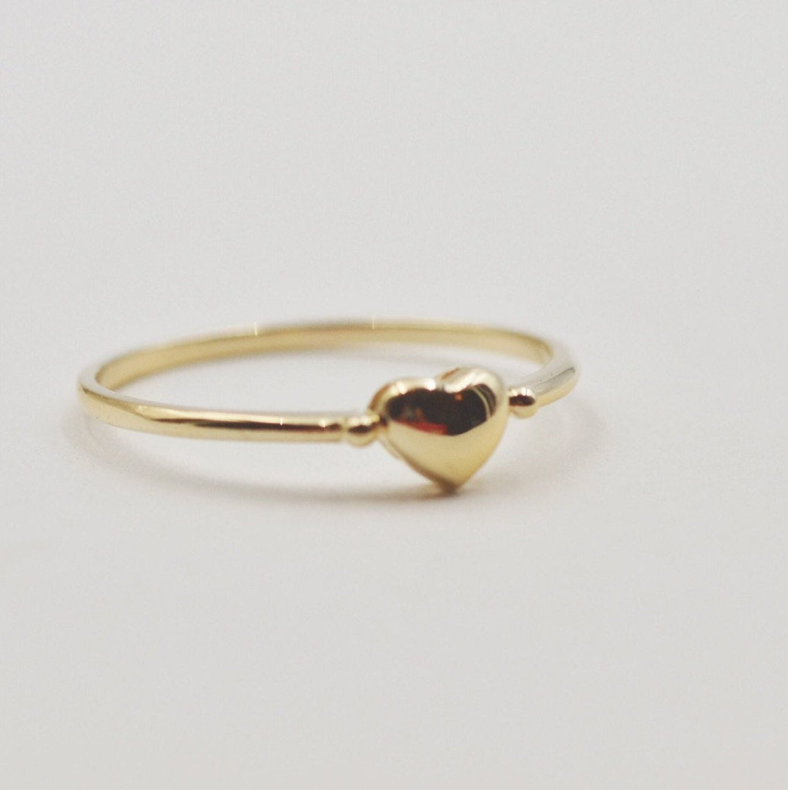 Heart Ring 14k Gold Adjustable and Customizable LOVE Ring - Etsy