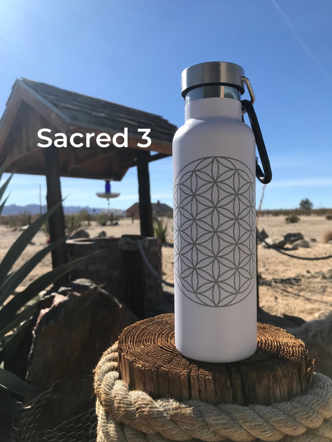 Sacred Geometry Engraved Stainless Steel Water Bottles, Reusable ...