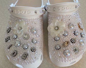 Custom Bling Wedding Crocs, Bride Crocs, Custom Wedding Gift, Bridal ...