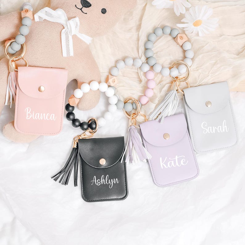 Personalized Keychain Wristlet Wallet ，custom Name Purse ，personalized ...