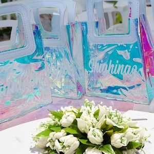 Personalized Transparent Tote Bag, Custom Clear Tote Bag, Beach Tote ...