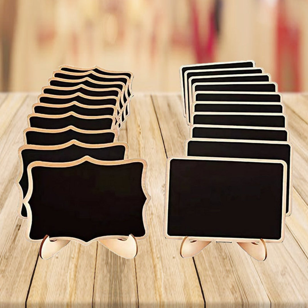 20 Pcs 3x4 Chalkboard Table Sign With Stand 1 Watery Mark Pen and 20pcs ...